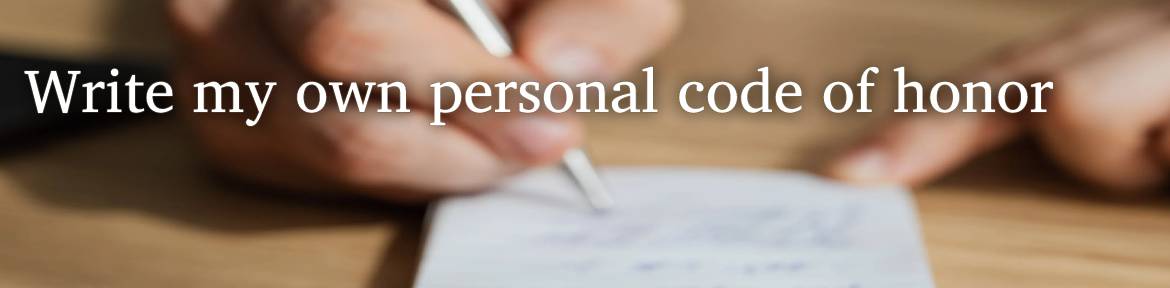 Code of Honor - because I said I would.