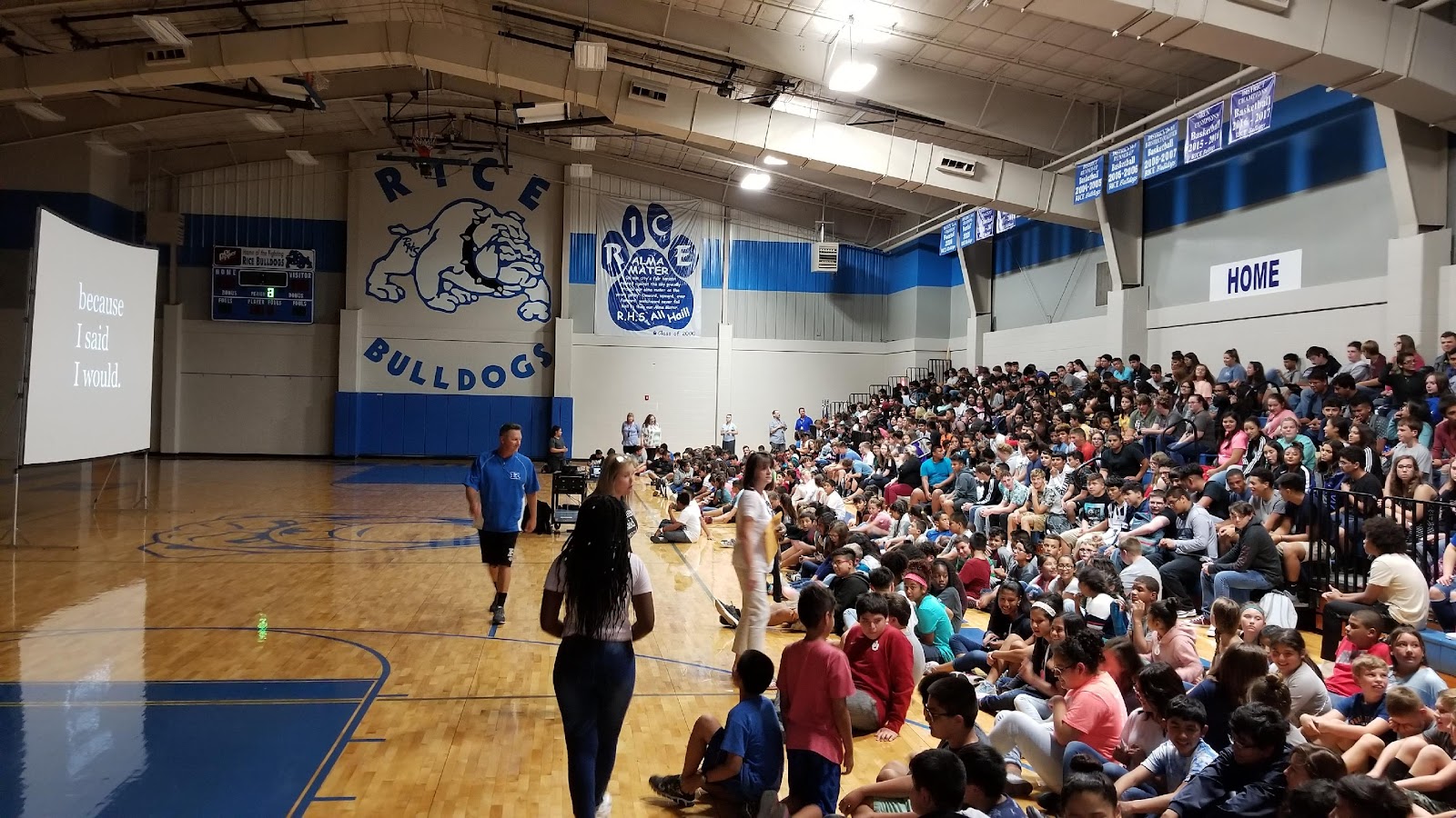 Sharing the message of because I said I would - because I said I would.