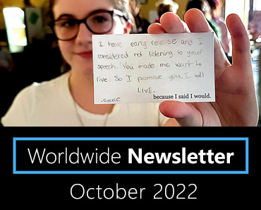 October 2022 Worldwide Newsletter - because I said I would.
